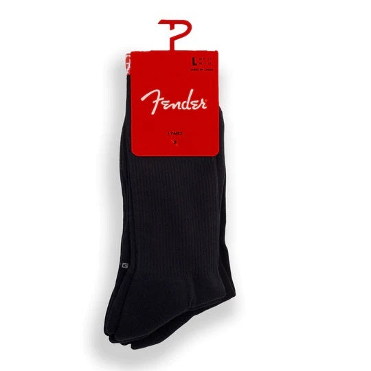 Fender Socks Black 3 Pack - LRG – Bandland Toowoomba