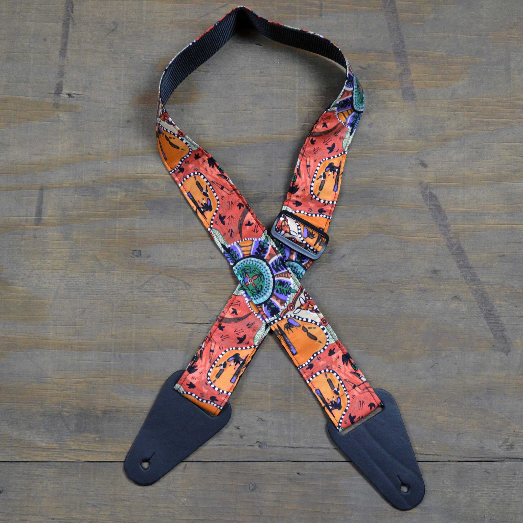 Colonial Leather RSI-13 ABORIGINAL ART GUITAR STRAP – Bandland Toowoomba