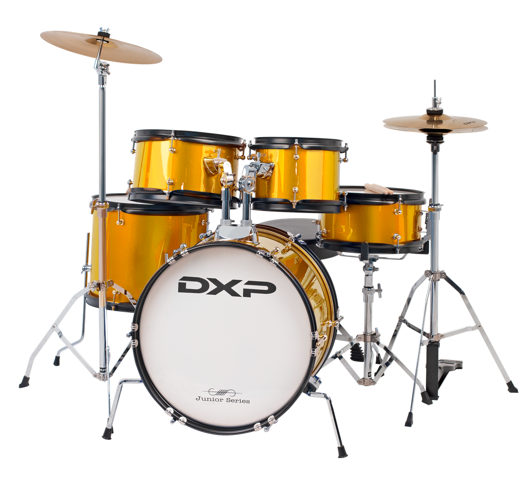 DXP Junior Series 5 Piece Drum Kit Gold Sparkle – Bandland Toowoomba